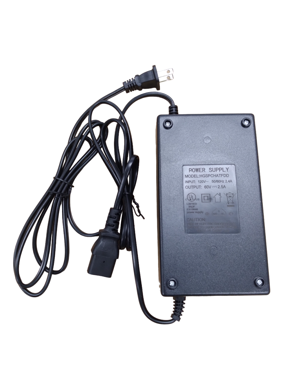 Charger 60V-2.5A LAB - PC plug T-type – Electric Parts Depot
