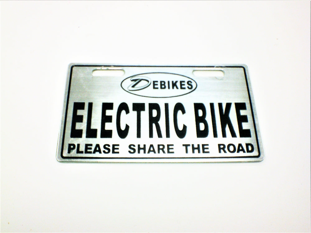 Ebike Plate (small) - Black & White – Electric Parts Depot